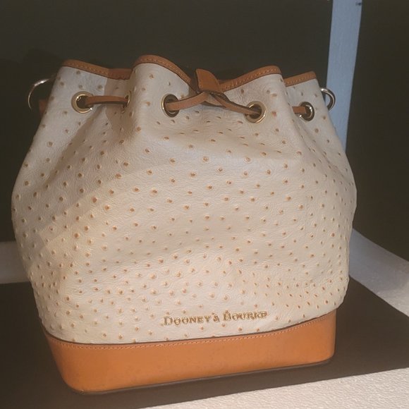 Dooney & Bourke | Bags | Dooney Bourke Ostrich Small Drawstring ...
